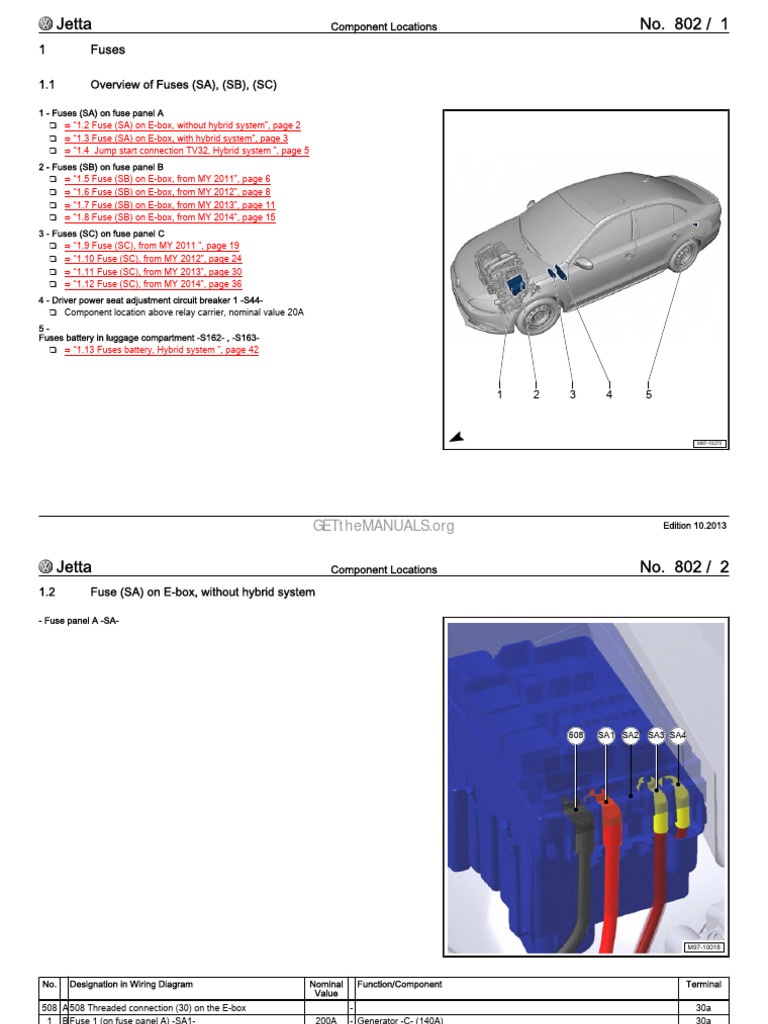 Jetta mk6 Electrical Component Location | PDF
