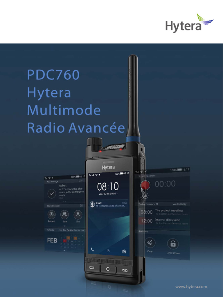 Compressed FR Hytera PDC760 Dual Mode Rugged Radio Brochure Copie | PDF