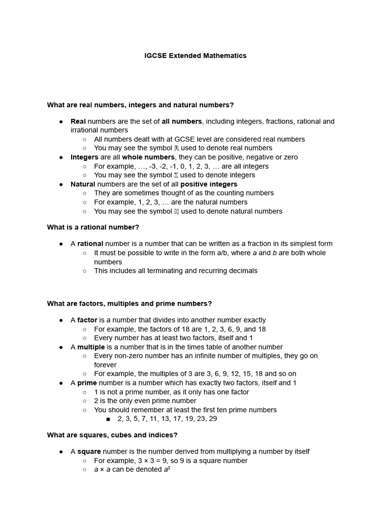 Extended Maths | PDF