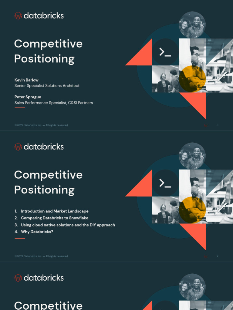 Databricks Competitive Positioning August 2022 | PDF | Predictive Analytics | Cloud Computing