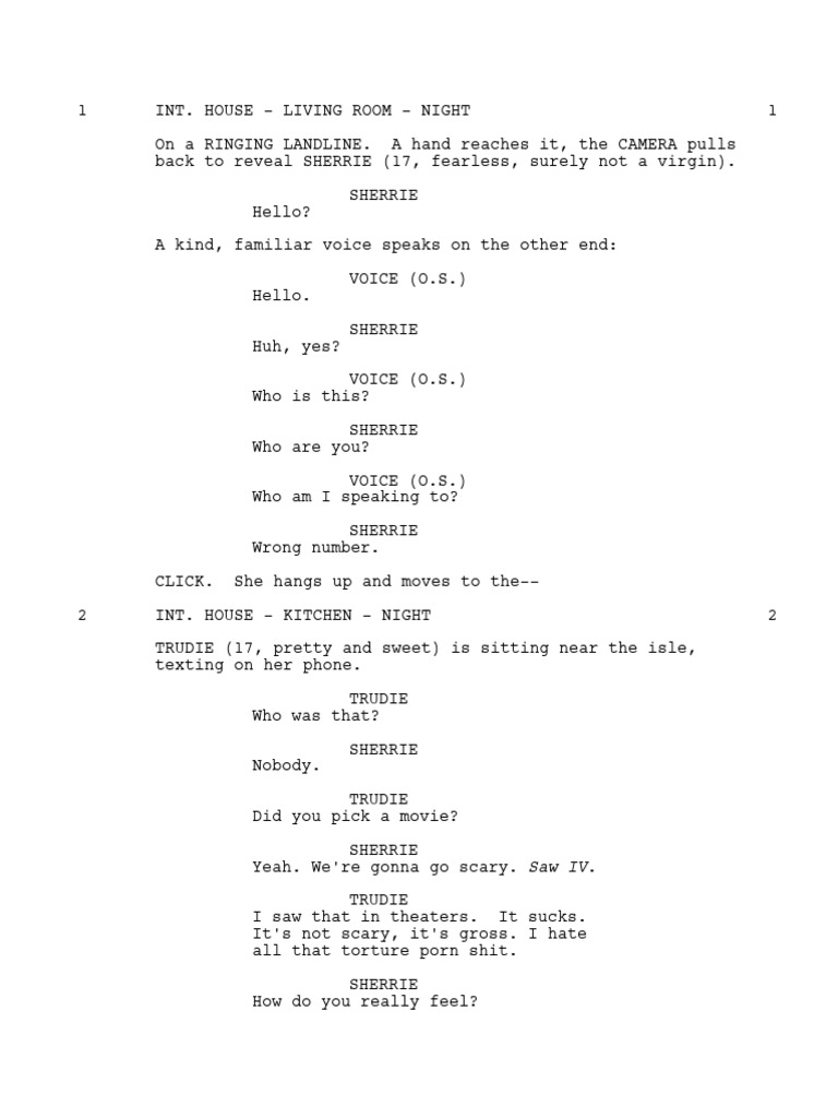 Scream 4 - Screenplay | PDF