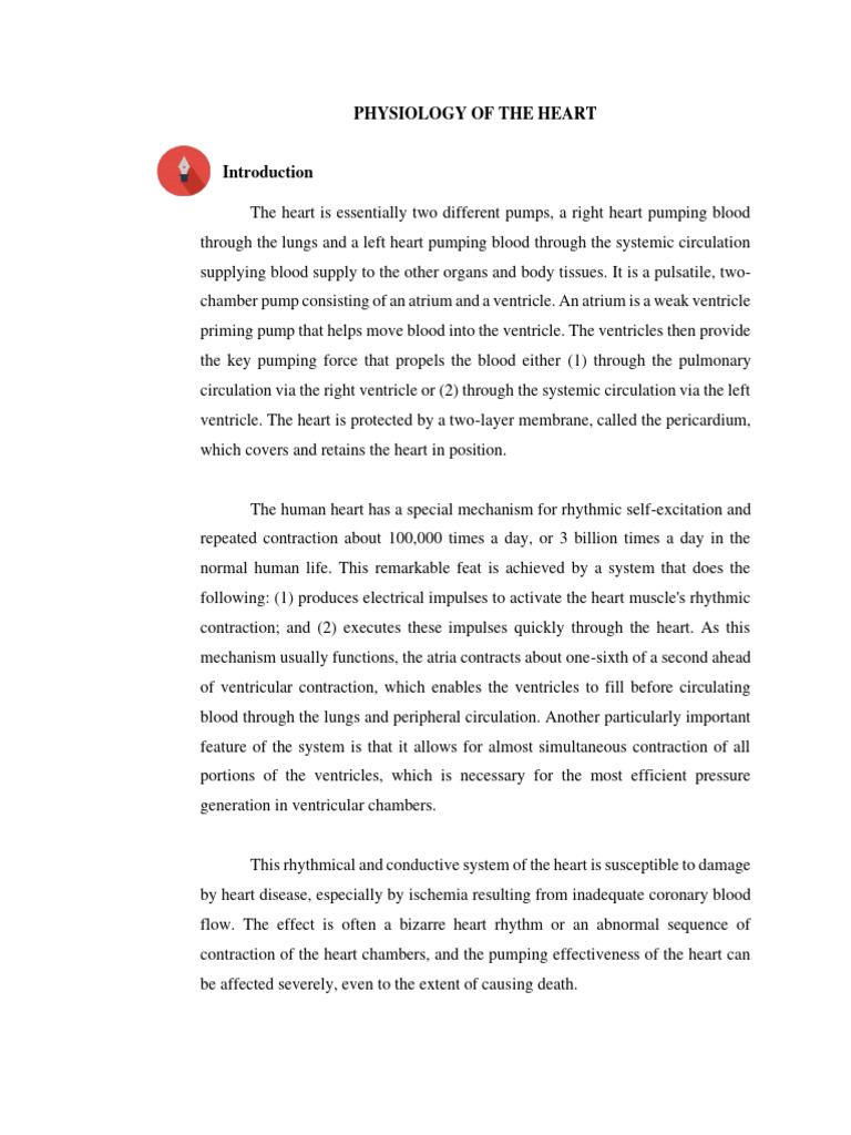 Physiology of The Heart | PDF | Heart | Ventricle (Heart)