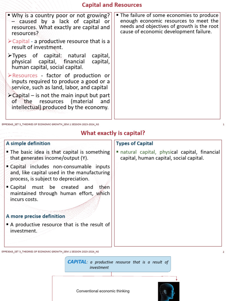 Eppe3043 - Note 2 - Theories of Economic Growth - Sem.1 Session 2023 ...