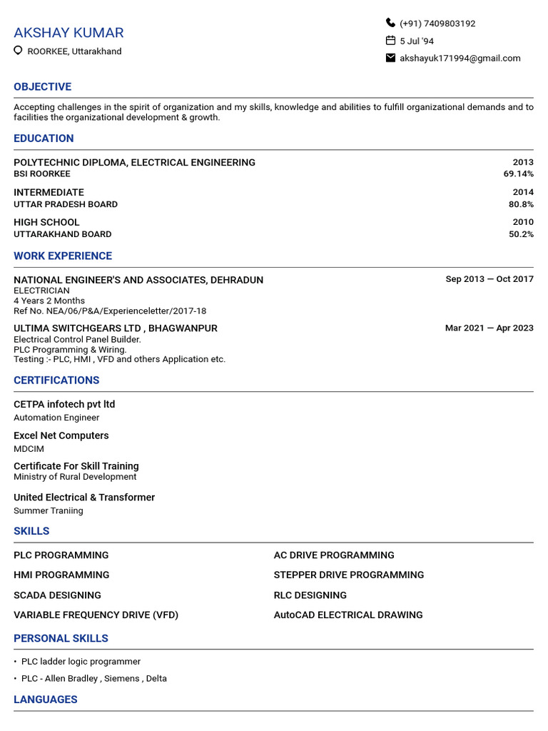 Naukri AKSHAYKUMAR (6y 0m) | PDF