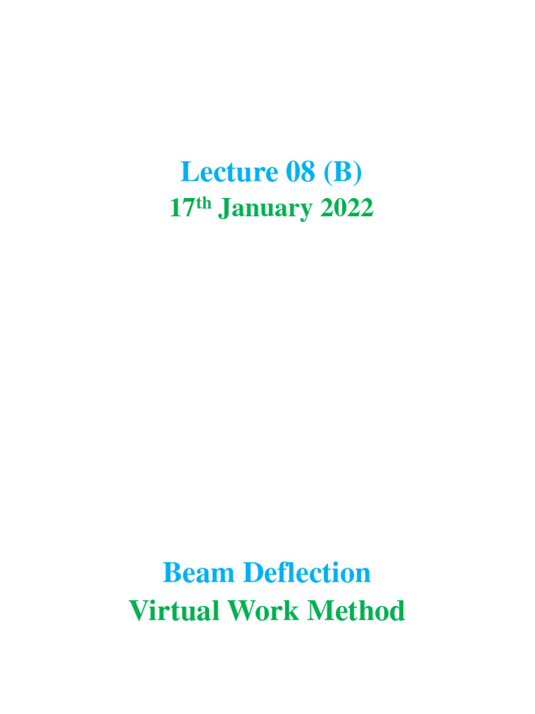 Lecture 08 B Pdf Beam Structure Truss