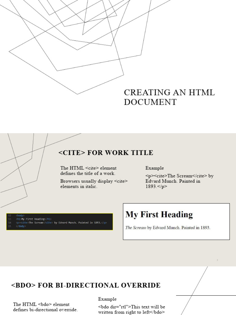 Creating-an-HTML-Document | PDF | Html Element | Html
