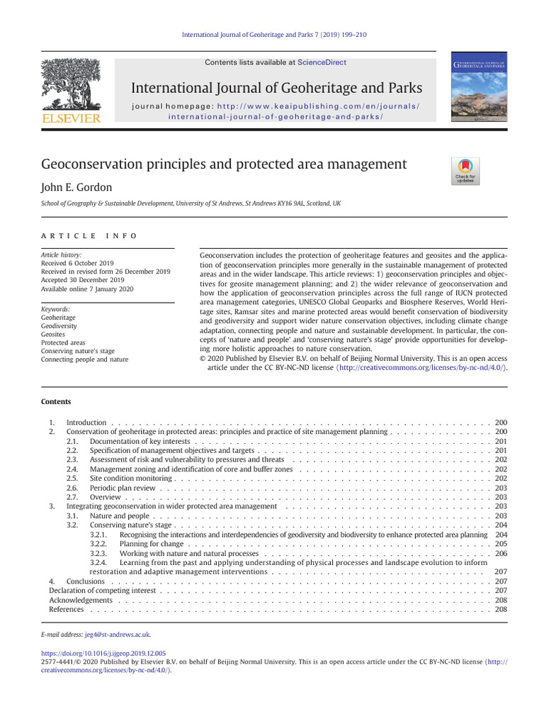 Geoconservation-principles-and-protecte_2019_International-Journal-of ...