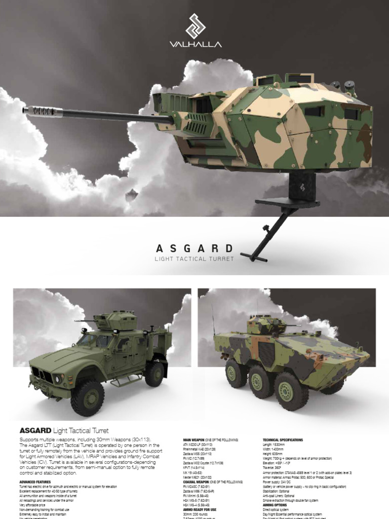 Asgard Light Tactical Turret Overview | PDF | Gun Turret | Armoured ...
