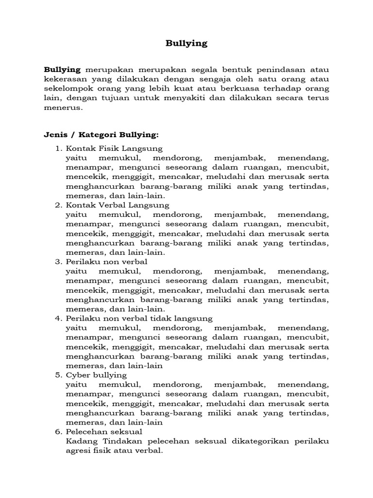 Materi Bullying Dan Kenakalan Remaja | PDF