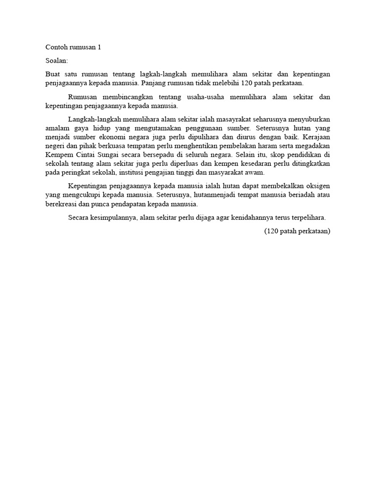 Rumusan Langkah Memulihara Alam | PDF