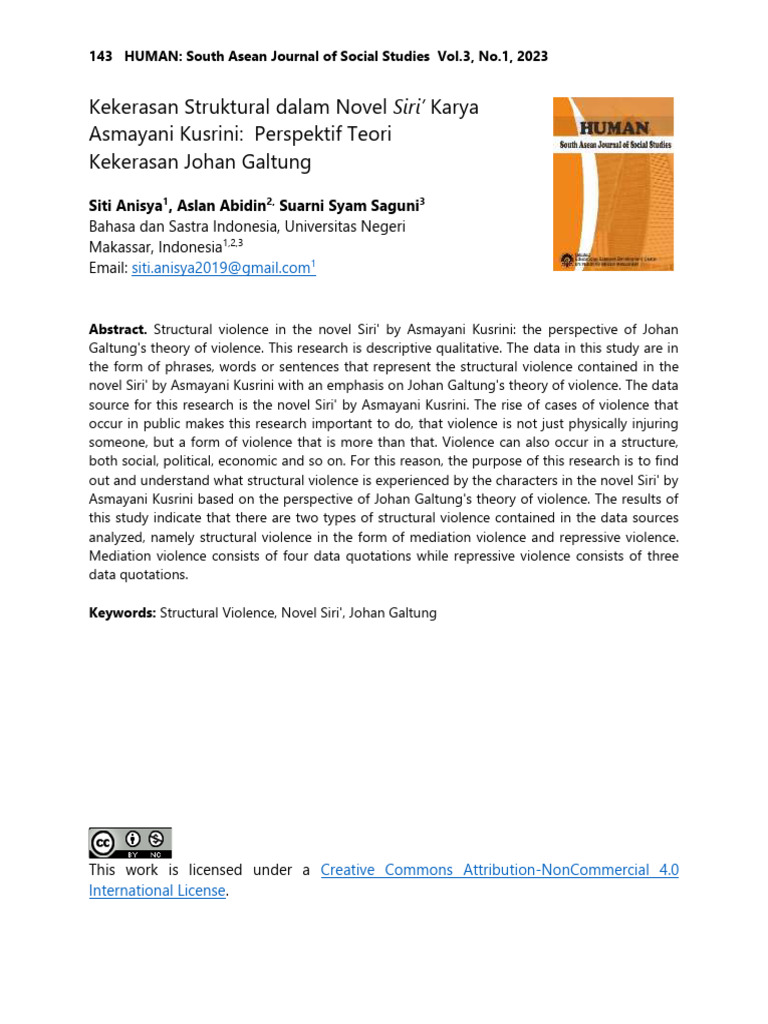 02 Kekerasan Struktural Dlam Novel Siri Karya Asmayani Kusrini ...