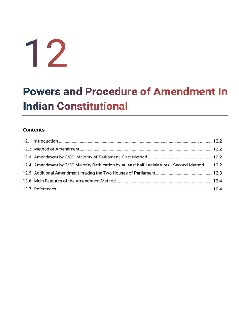 Powers and Procedure | PDF | Constitutional Amendment | Public Law