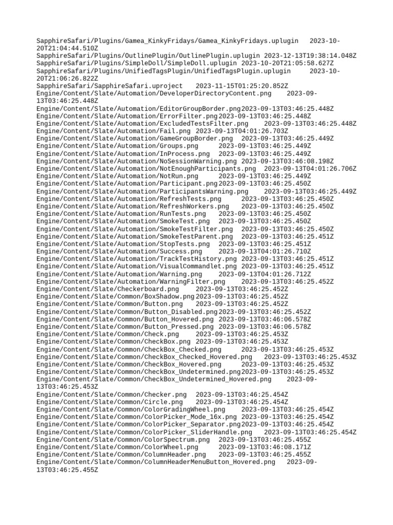 Manifest UFSFiles Win64 | PDF