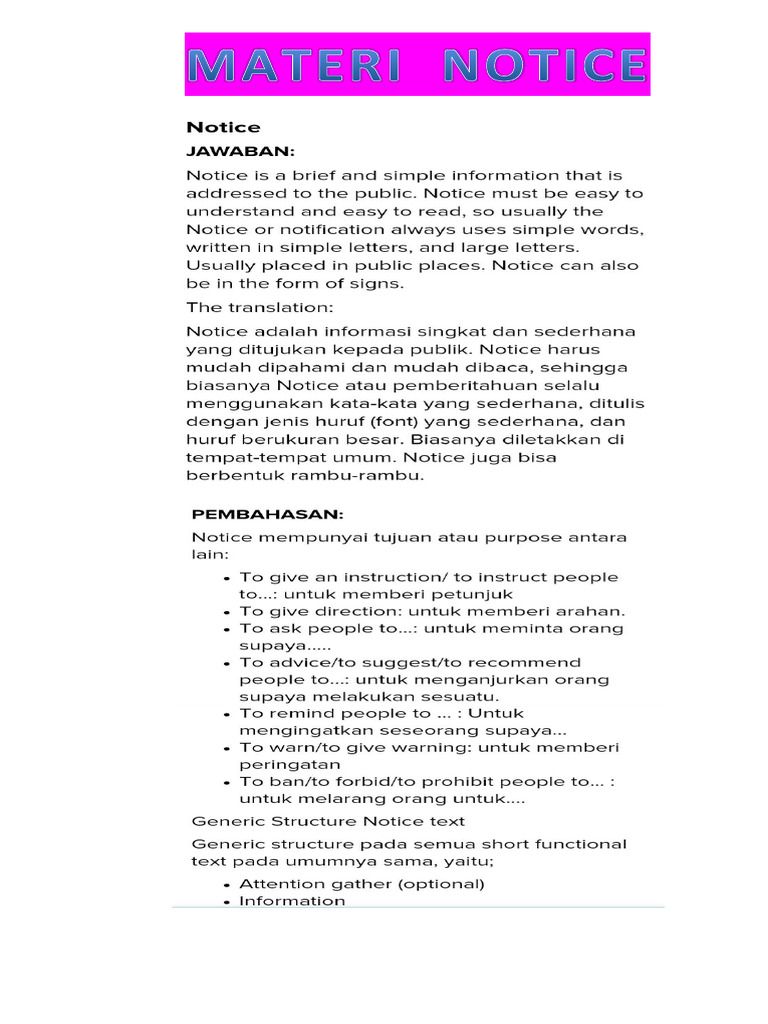 Materi Notice | PDF