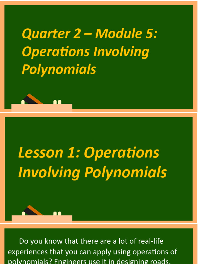 Operations Involving Polynomials | PDF | Technology & Engineering