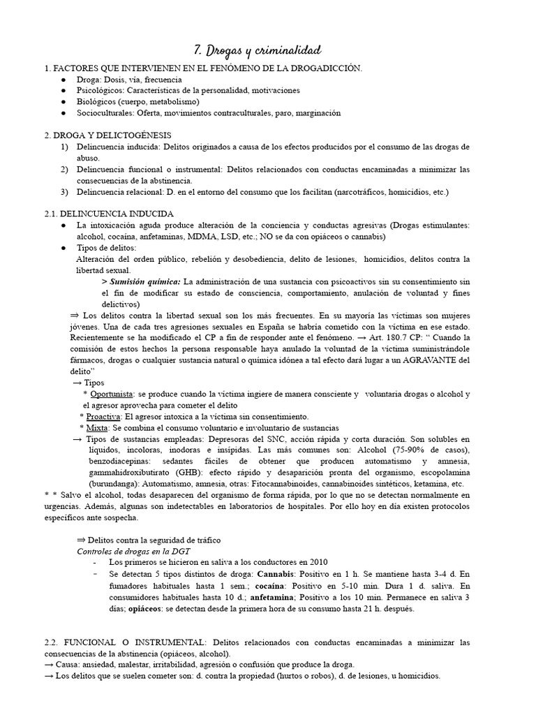 Drogas y Criminalidad | PDF | La dependencia de sustancias | Drogas