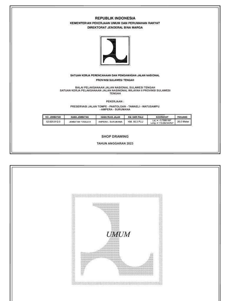 Shop Drawing Preservasi Jalan | PDF