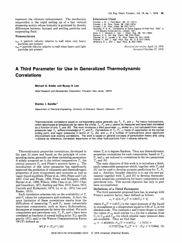 Kesler 1979 | PDF | Solvent | Solubility