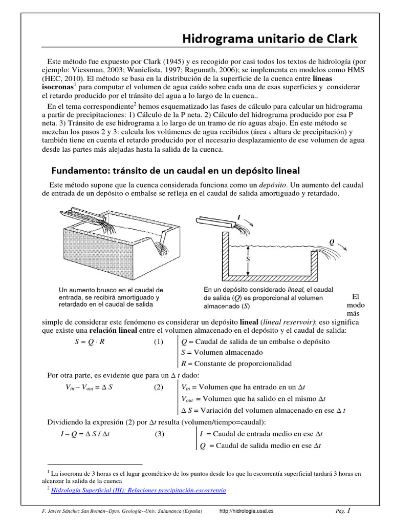 Hidrograma Unitario de Clark | Descargar gratis PDF | Descarga ...