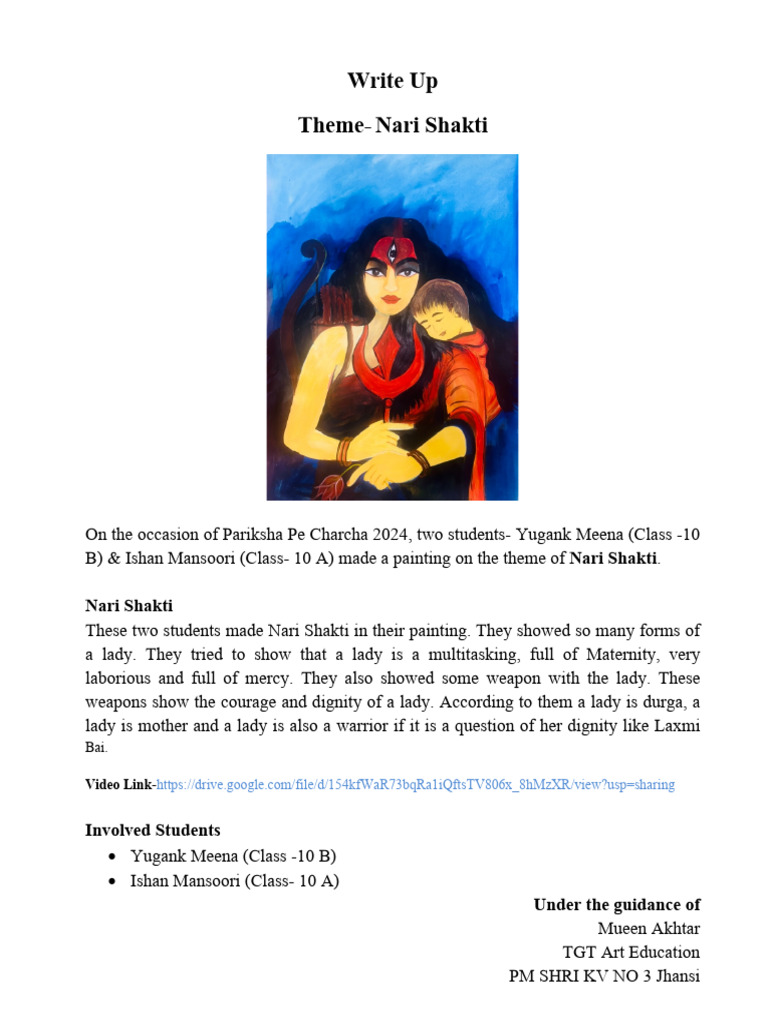 Write Up On Nari Shakti | PDF