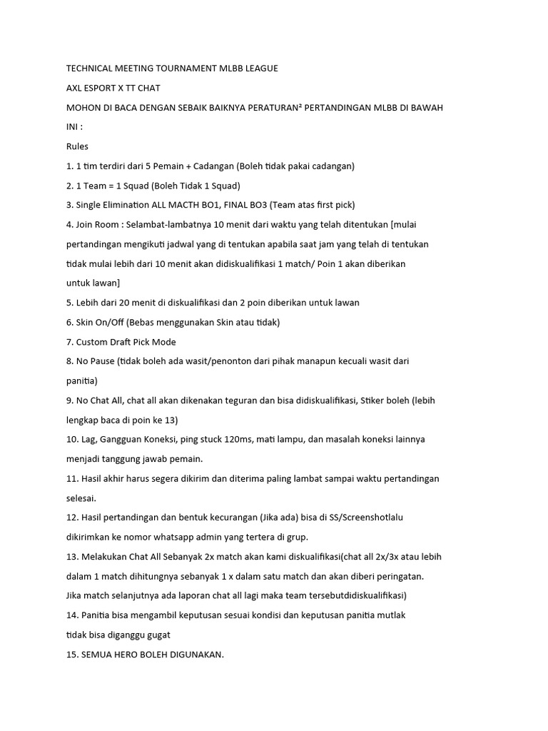 TM MLBB Axl X Ttchat S4 | PDF