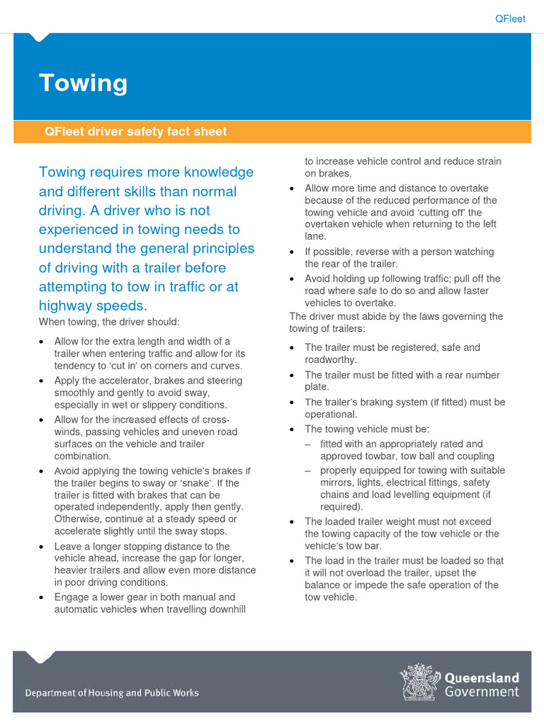 Towing | PDF | Trailer (Vehicle) | Vehicles