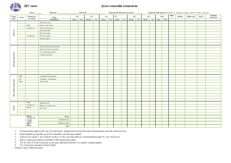 Student Weekly Plan | PDF