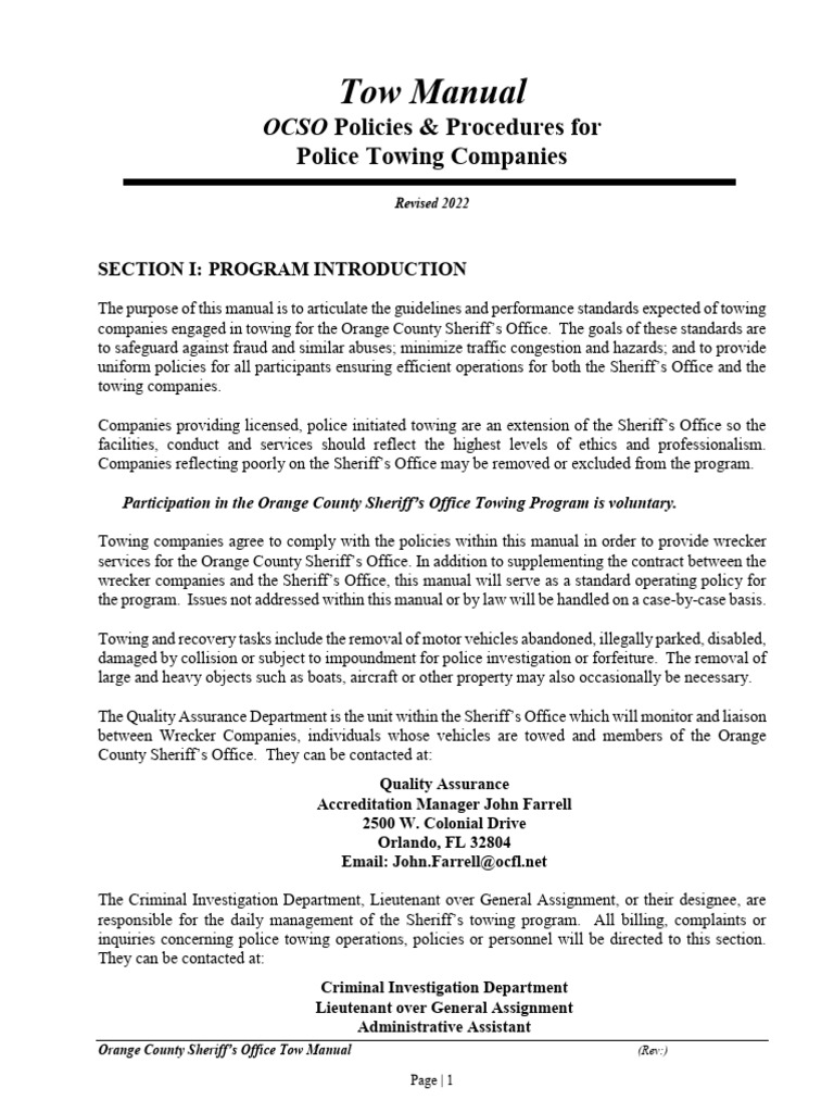 Tow Manual Final | PDF | Truck | Land Vehicles