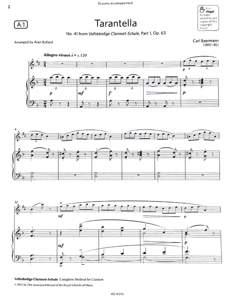 Tarantella - Piano Part | PDF