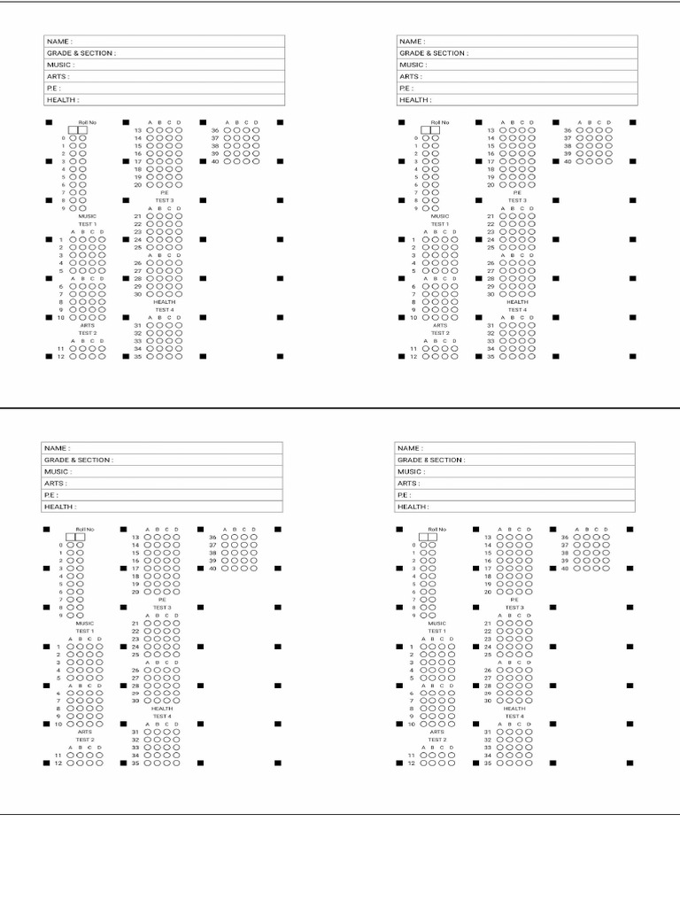 Periodical Answer Sheet Q1 | PDF