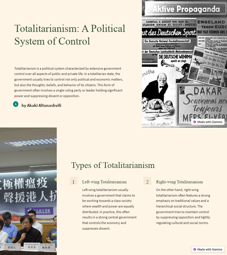 Totalitarianism A Political System of Control | PDF | Social Science ...
