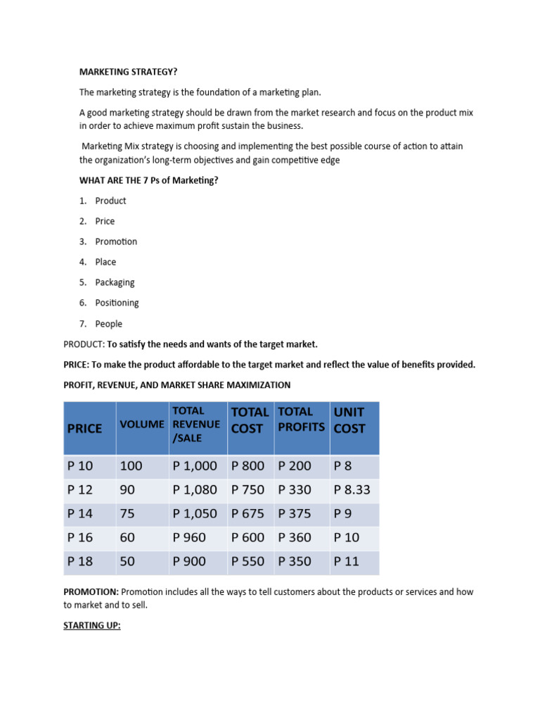 7. Marketing Strategy | PDF | Marketing | Marketing Strategy
