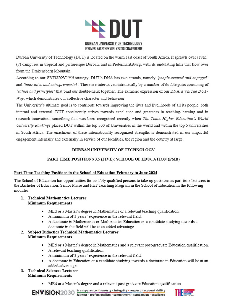 5 SoE Advert Technology Education (DR Maeko) | PDF