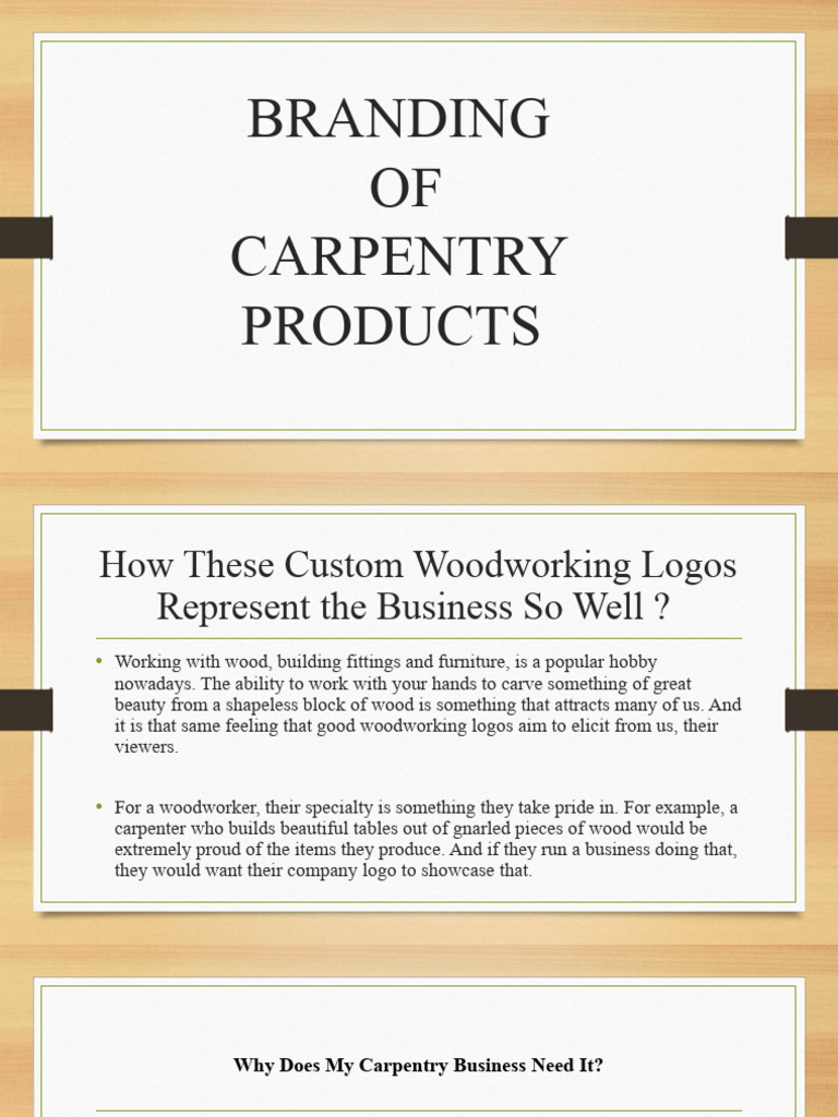 Branding of Carpentry Products | PDF | Woodworking | Carpentry