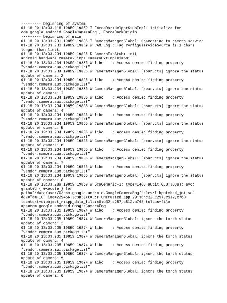 Log Cat 1705579983203 | PDF | System Software | Computer Science