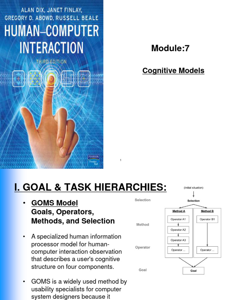Module7 Cognitive Models | PDF | Human–Machine Interaction | Information Science