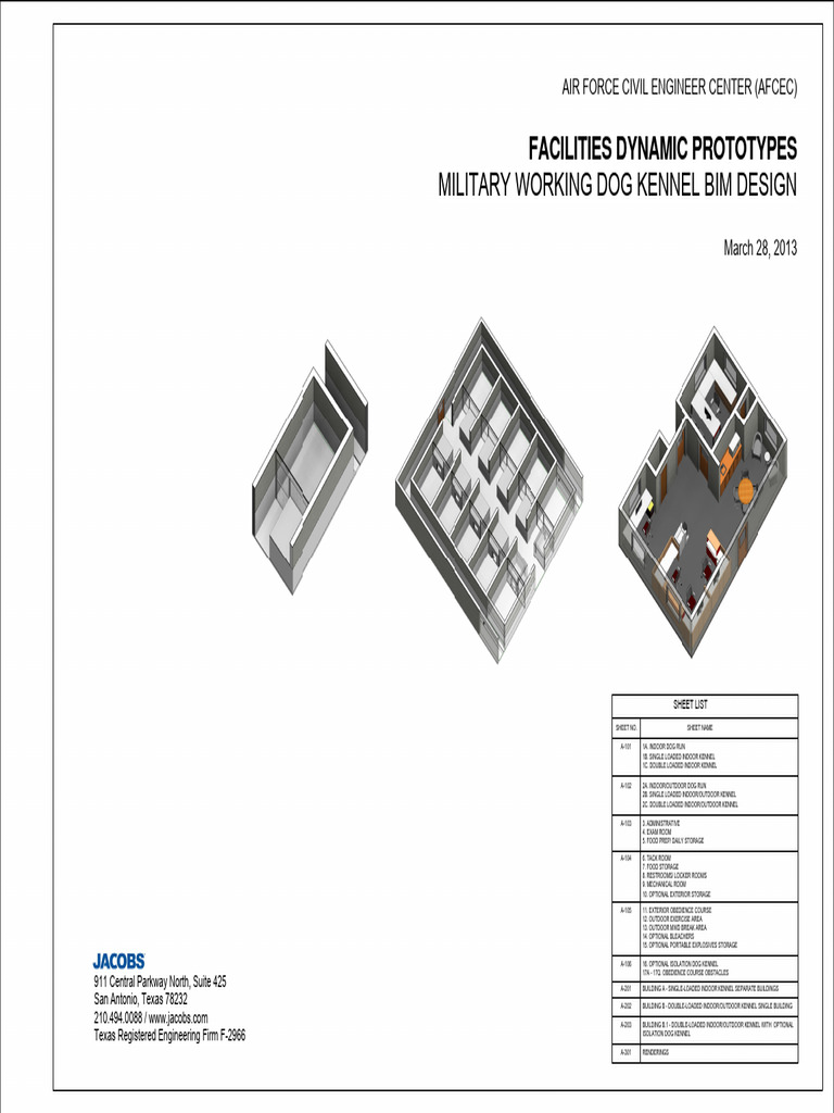 Military Working Dog Kennel Bim Design: Facilities Dynamic Prototypes ...