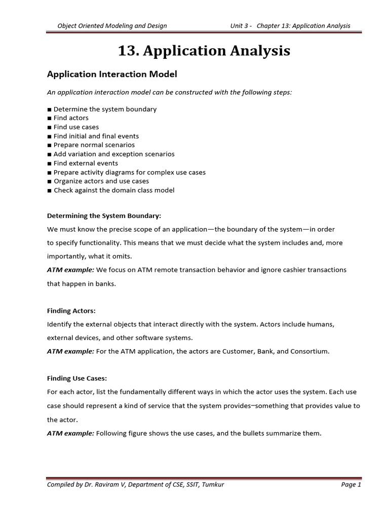 13 Application Analysis | PDF | Use Case | Class (Computer Programming)