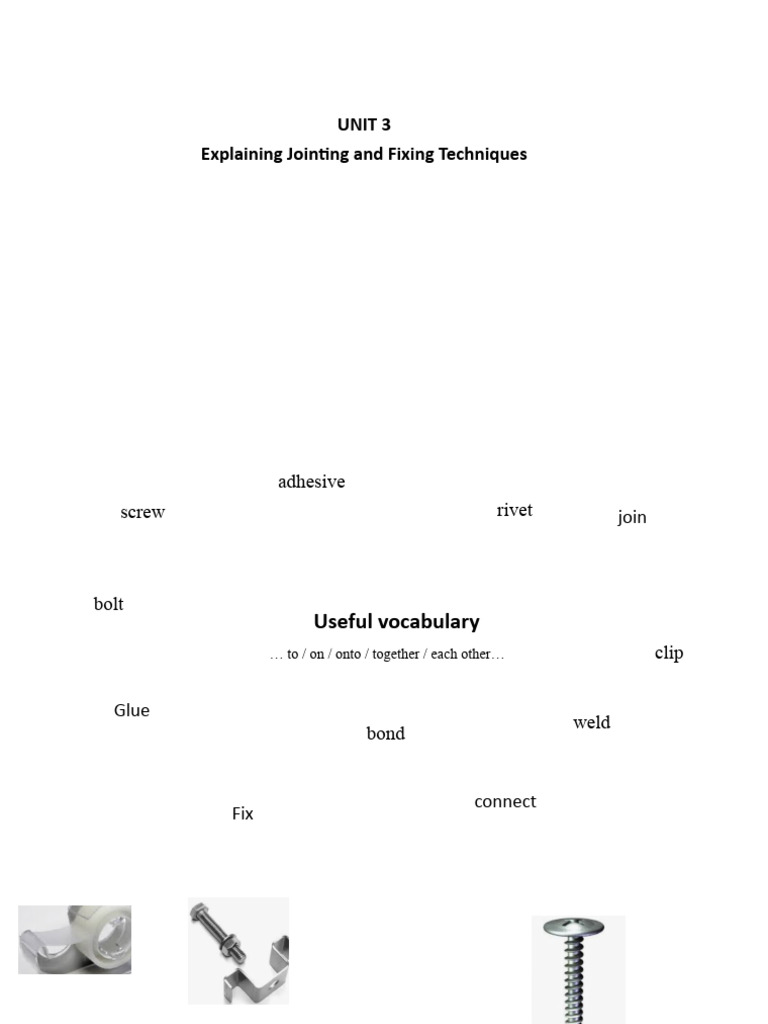 Fixing Jointing Techniques | PDF