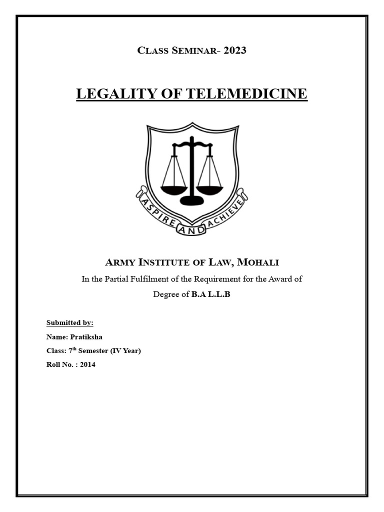 Legality of Telemedicine | Download Free PDF | Health Professional ... Legality of Telemedicine | Download Free PDF | Health Professional ...