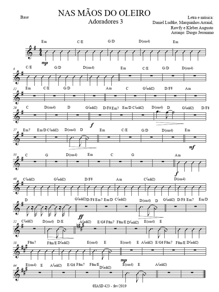 Nas Maos Do Oleiro Arranjo Guitar Pdf