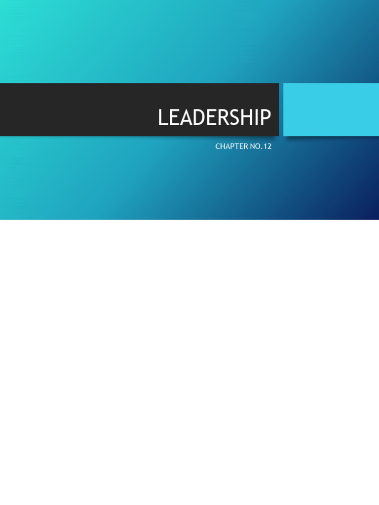 LEADERSHIP | PDF | Leadership | Transformational Leadership