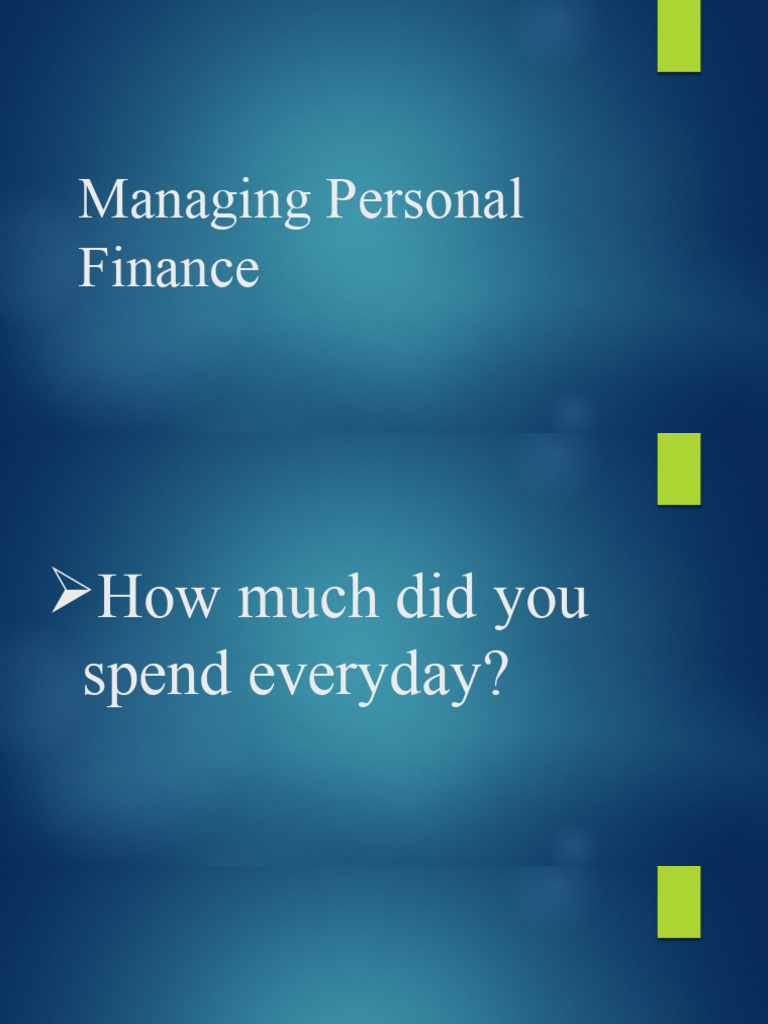 Managing Personal Finance Pdf Cost Of Living Taxes