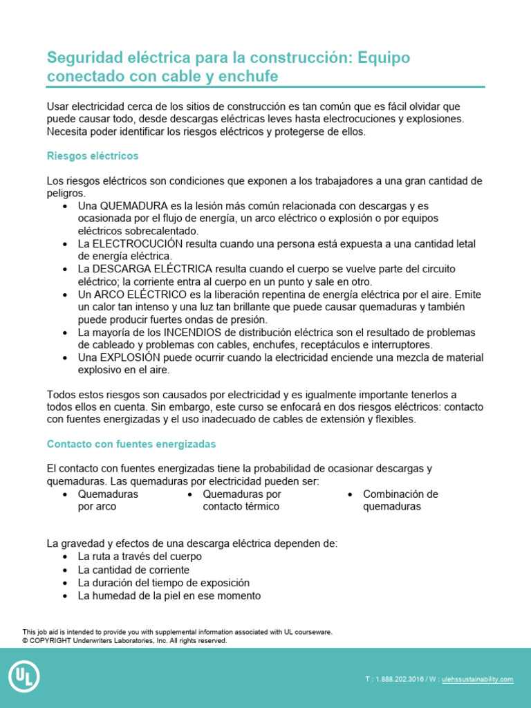 Electrical Safety For Construction Cord and Plug Connected Equipment ...