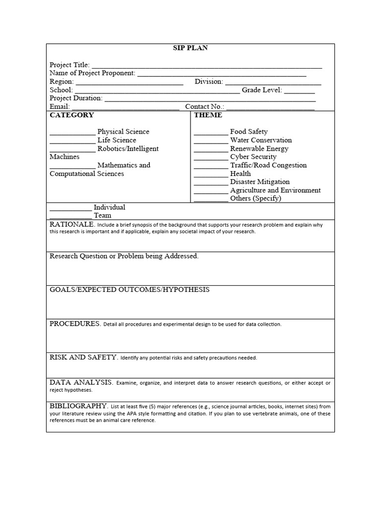 SIP-Proposal Template New | PDF