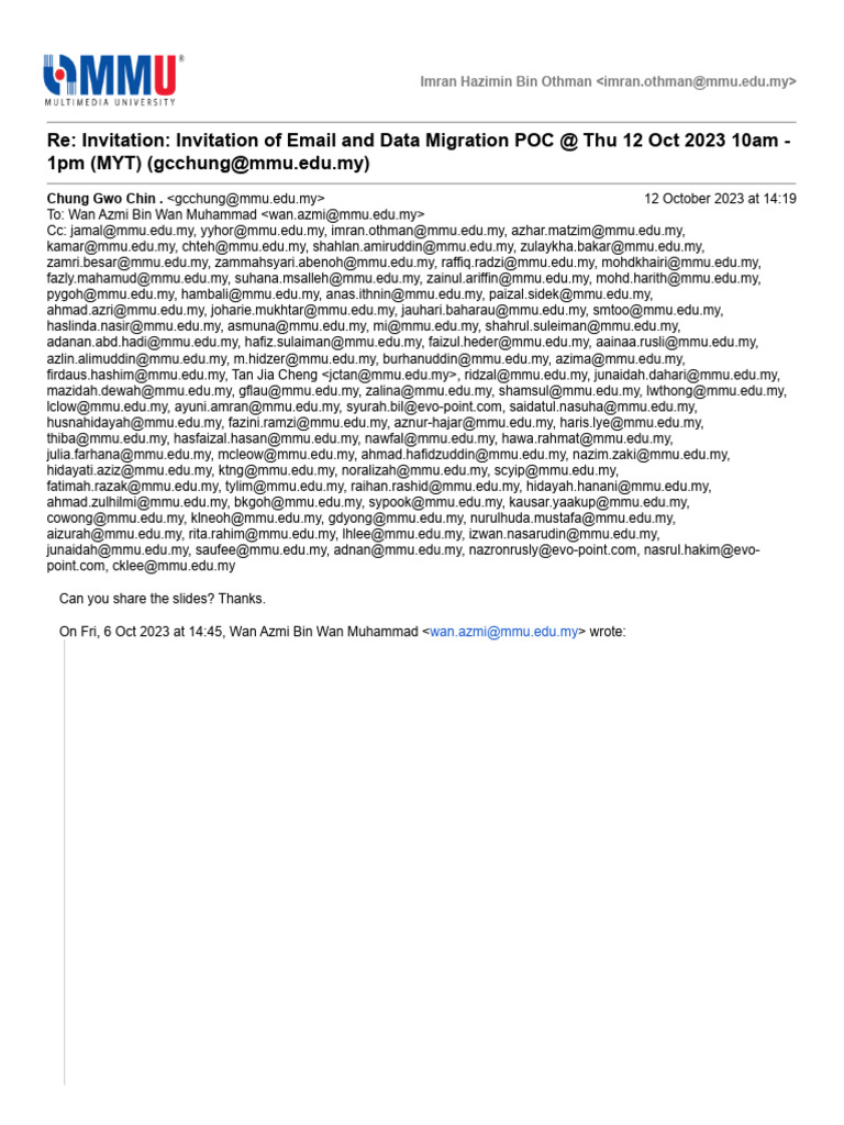 MMU Email and Data Migration POC | PDF | World Wide Web | Internet & Web