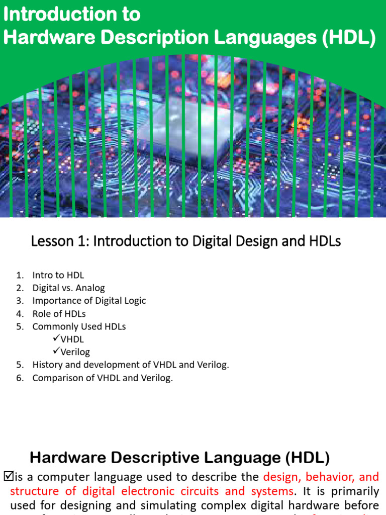 Introduction To HardwareDescriptionLanguage | PDF | Hardware Description Language | Digital Signal