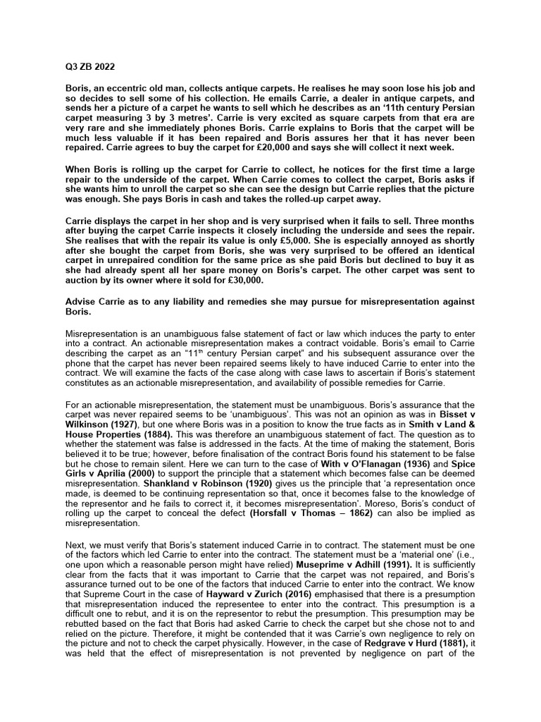 Misrepresentation | PDF