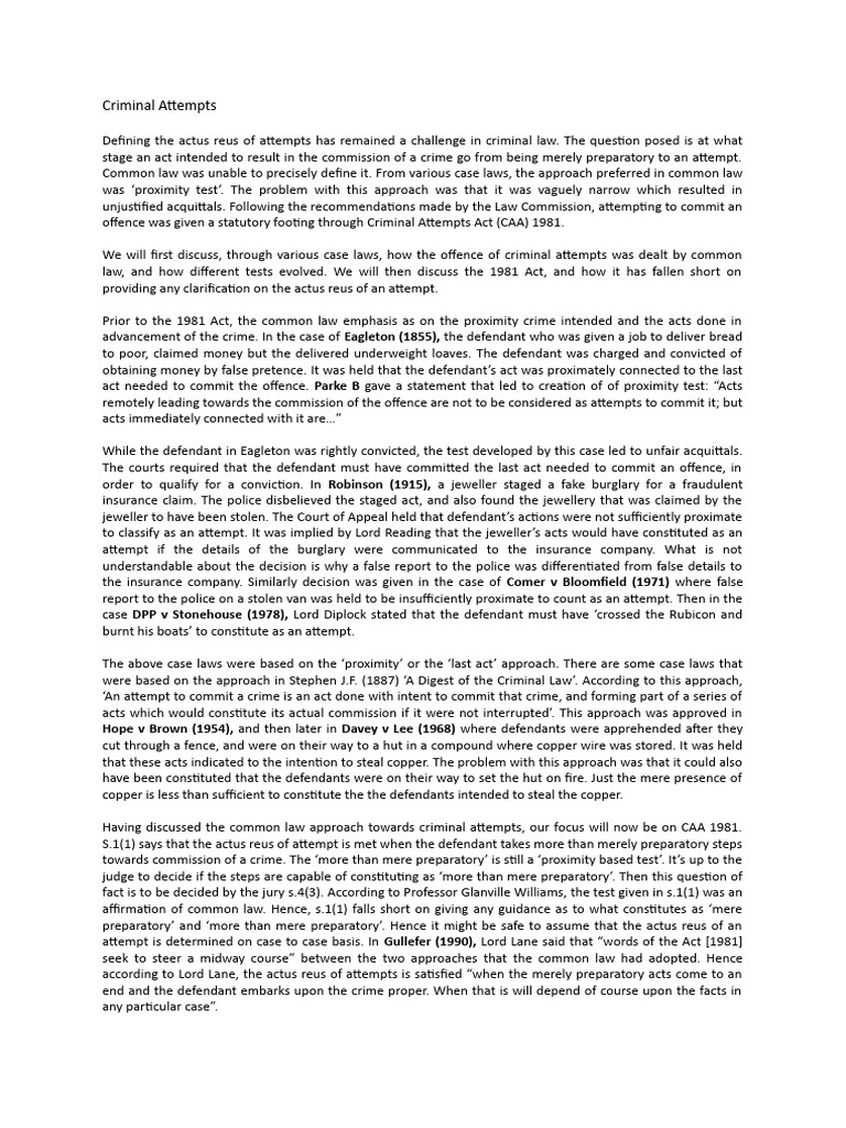 Attempts - Essay | PDF | Crimes | Crime & Violence