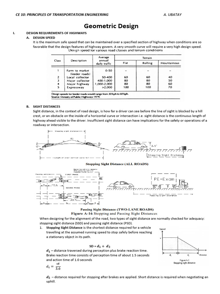 Geometric Design: Ce 10: Principles of Transportation Engineering A ...